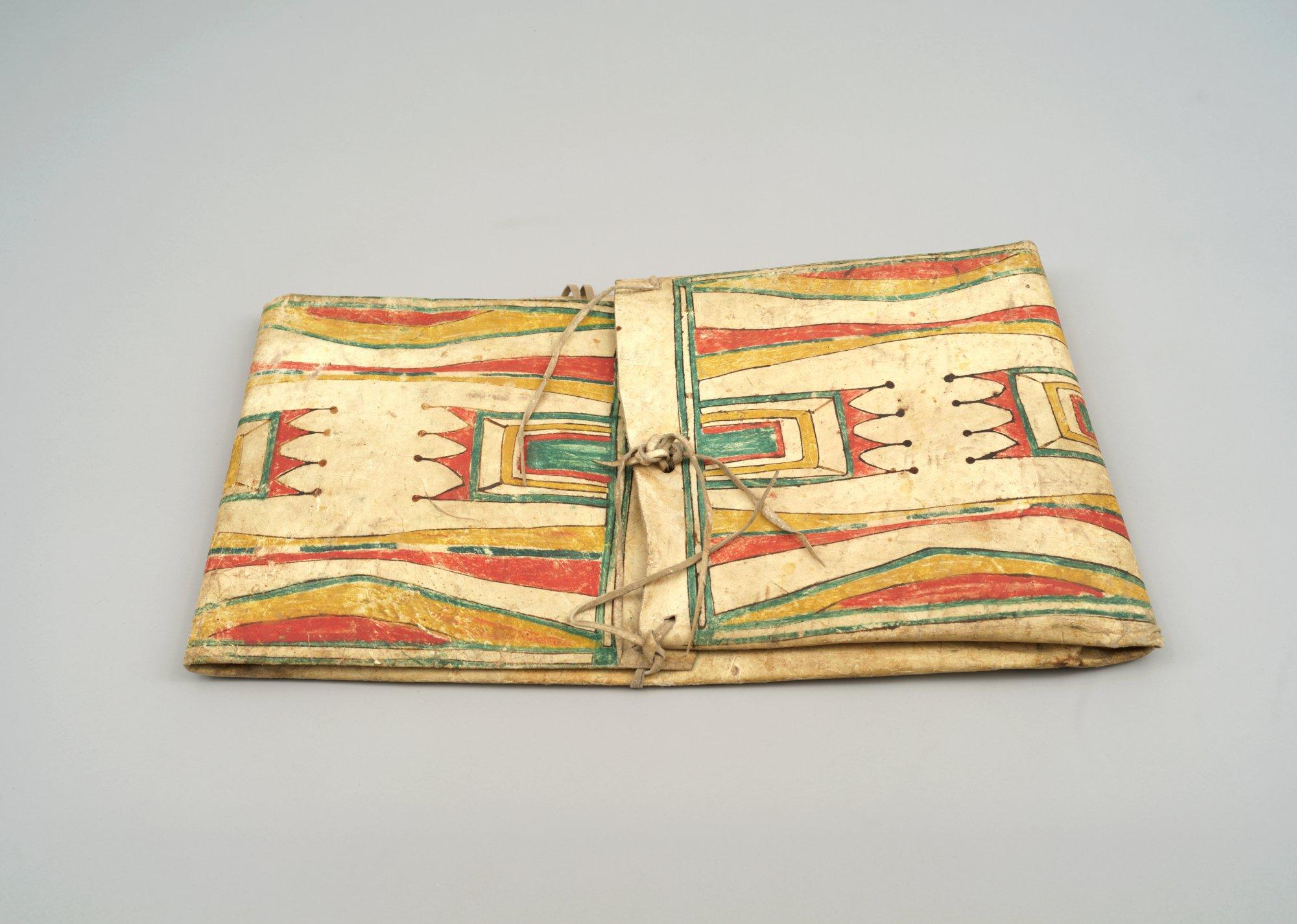 rawhide, semi-tanned hide, paint